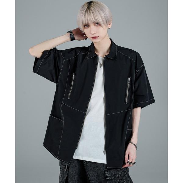 参考価格：6，930円発売時期：2024年05月コンディション：S（新品同様）タグ付きの未使用、または新品同様のアイテム付属品：タグ参考商品名：Stitch and zip cotton nylon shirt jacket/ステッチアンド...