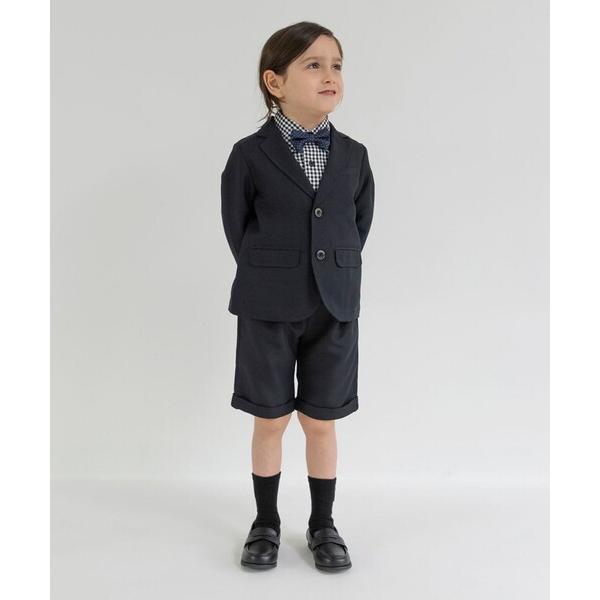 ZOZO問い合わせ番号:101689722ショップ:branshes，ブランシェスブランド:branshes，ブランシェス商品名:【フォーマル3点セット】ネイビージャケット+ハーフパンツ+ギンガムシャツカテゴリ:フォーマルスーツ/小物&gt...