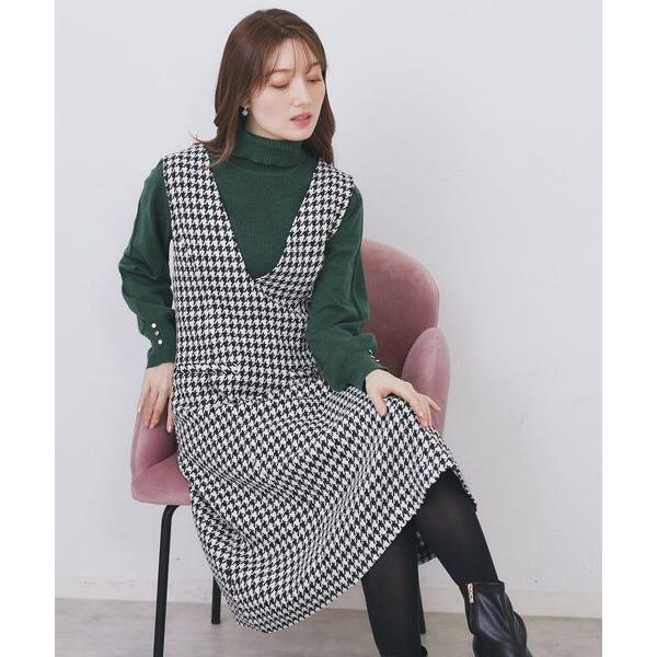 ZOZO問い合わせ番号:101690666ショップ:index，インデックスブランド:index，インデックス商品名:ラメスパンコール千鳥柄ジャンスカ【洗濯機OK/イージーアイロン】カテゴリ:ワンピース/ドレス>ワンピースブランド品番...