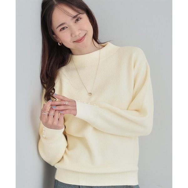 『タイムセール実施中』ZOZO問い合わせ番号:101690673ショップ:SHOO・LA・RUE，シューラルーブランド:SHOO・LA・RUE，シューラルー商品名:【洗濯機可/S-LL/毛玉になりにくい】お袖パールで上品な ハイネックニット...