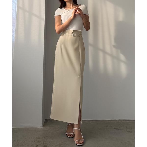 ZOZO問い合わせ番号:101690928ショップ:junoah，ジュノアブランド:Louere，ルエレ商品名:細ベルト付き前スリットタイトスカートカテゴリ:スカート>スカートブランド品番:frvd036-668素材:表地:ポリエステ...