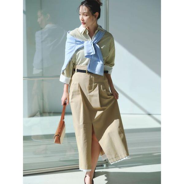 ZOZO問い合わせ番号:101691021ショップ:LAGUNAMOON，ラグナムーンブランド:LAGUNAMOON，ラグナムーン商品名:スリットチノスカートカテゴリ:スカート>スカートブランド品番:032620800701素材:【暫...