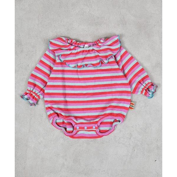 ※このアイテムは返品・交換対象外商品です。ZOZO問い合わせ番号:101691423ショップ:MARKEY'S，マーキーズブランド:MARKEY'S，マーキーズ商品名:パイルボーダーフリルカラーボディシャツカテゴリ:ママ＆ベビー>ロン...