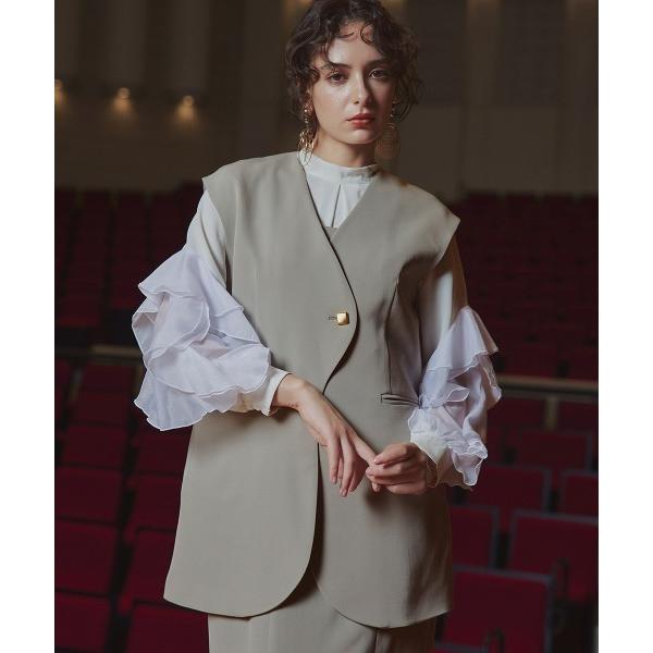 ZOZO問い合わせ番号:101691476ショップ:nissen，ニッセンブランド:Callarus，カラルス商品名:【入学式・卒業式・フォーマル】アシメカーブデザインジレ＋キャミソールワンピースアンサンブル＜大きいサイズ有＞〔Callar...