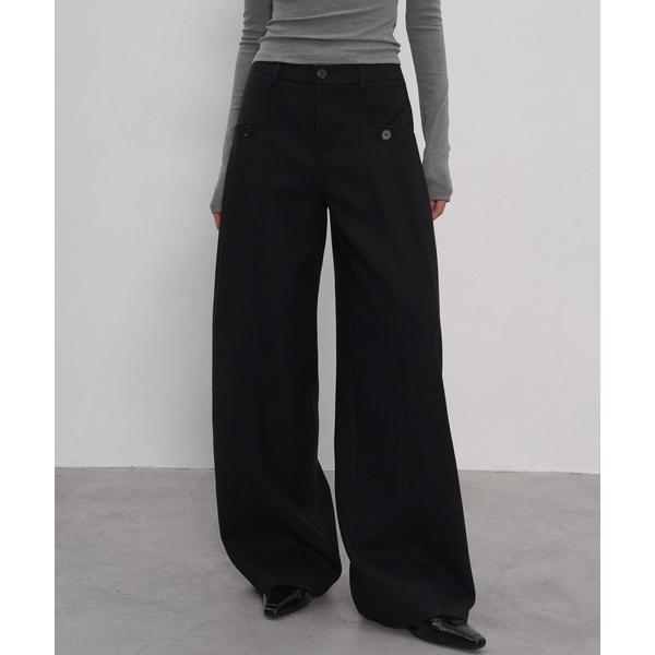 『タイムセール実施中』ZOZO問い合わせ番号:101691810ショップ:chuclla，チュクラブランド:EIGHTHMONTH，エイスマンス，Fano Studios，ファノ ストゥディオズ商品名:ブラックワイドトラウザー EM25a1...