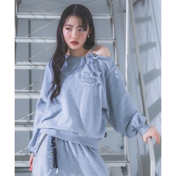 ZOZO問い合わせ番号:101691893ショップ:repipi armario，レピピアルマリオブランド:repipi armario，レピピ アルマリオ，10C REPIPI，ジューシーレピピ商品名:Acidオフショルスウェットカテゴリ...