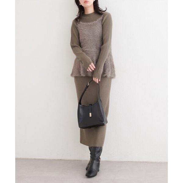 『タイムセール実施中』ZOZO問い合わせ番号:101692802ショップ:natural couture，ナチュラルクチュールブランド:natural couture，ナチュラルクチュール商品名:バックリボンペプラムビスチェ＋ニットワンピー...