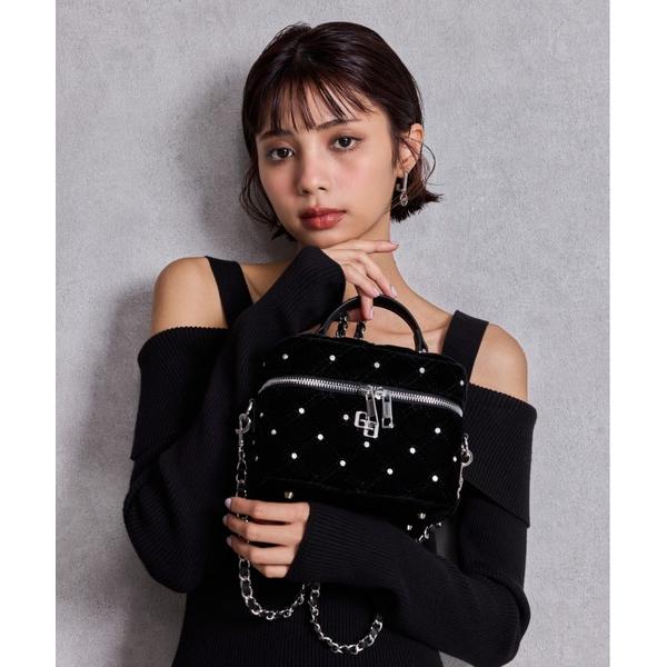 ZOZO問い合わせ番号:101693156ショップ:GYDA，ジェイダブランド:GYDA，ジェイダ商品名:【ZOZO限定！！】ラインストーンキルティングBAGカテゴリ:バッグ>ショルダーバッグブランド品番:072611947901素材...