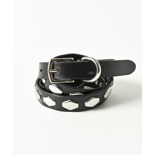ZOZO問い合わせ番号:101724878ショップ:HIKA，ヒカブランド:ADAM PATEK，アダムパテック商品名:ADAMPATEK/hexagonal studs leather belt/ナロー六角スタッズベルトカテゴリ:ファッシ...