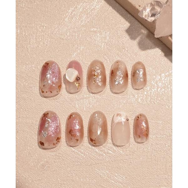 『タイムセール実施中』※このアイテムは返品・交換対象外商品です。コスメ商品ZOZO問い合わせ番号:101724959ショップ:Anail，エーネイルブランド:Anail，エーネイル商品名:水光ネイルパープルブラウンニュアンスホイルストーンラ...