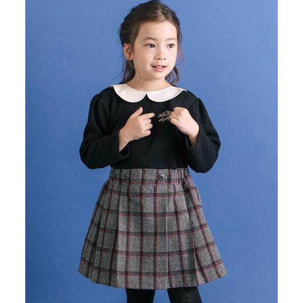 『タイムセール実施中』ZOZO問い合わせ番号:101725136ショップ:BEBE ONLINE STORE，ベベ オンラインストアブランド:SLAP SLIP，スラップスリップ商品名:ティアラ刺しゅう付きチェックプリーツドッキングワンピー...