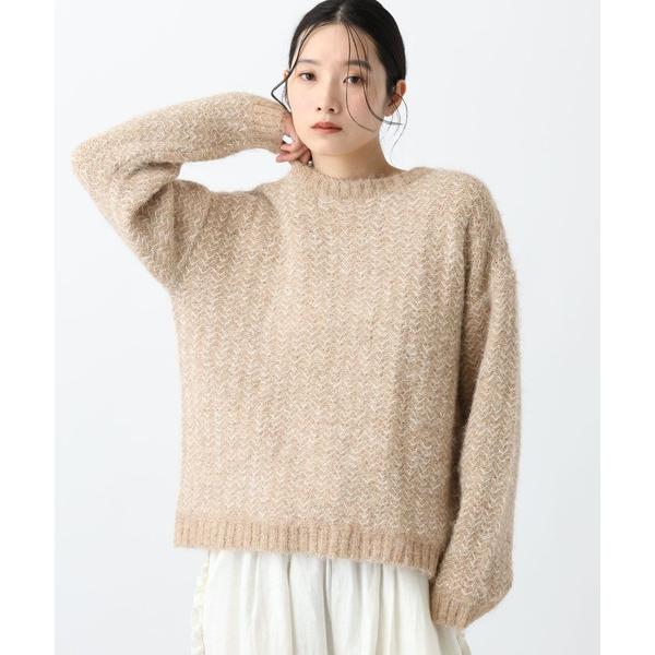 『セール実施中』ZOZO問い合わせ番号:101725341ショップ:studio CLIP，スタディオクリップブランド:studio CLIP，スタディオクリップ商品名:《natural by clip》ウール混矢羽根柄プルオーバーカテゴリ...