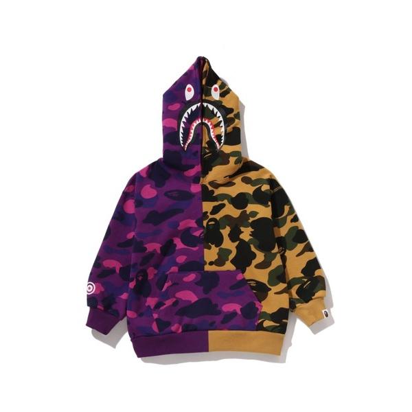 ZOZO問い合わせ番号:101726256ショップ:A BATHING APE，ア ベイシング エイプブランド:A BATHING APE，アベイシングエイプ商品名:SPLIT CAMO SHARK RELAXED FIT PULLOVER...