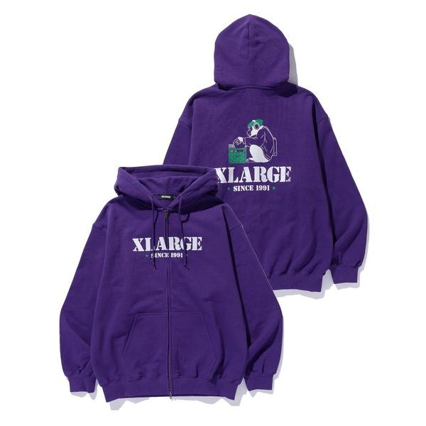 ZOZO問い合わせ番号:101726605ショップ:XLARGE，エクストララージブランド:XLARGE，エクストララージ商品名:CRATE DIGGER ZIP HOODED SWEATSHIRTカテゴリ:トップス>パーカーブランド...