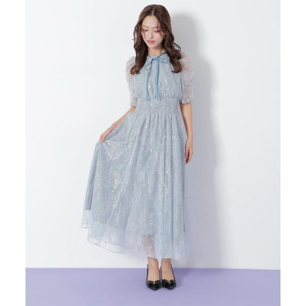 ZOZO問い合わせ番号:101727356ショップ:JILL by JILL STUART，ジル バイ ジル スチュアートブランド:JILL by JILL STUART，ジルバイジルスチュアート商品名:◇スパンコール付きレースワンピースカ...