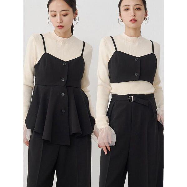 ZOZO問い合わせ番号:101727544ショップ:MURUA，ムルーアブランド:MURUA，ムルーア商品名:【セットアップ対応】2wayイレヘムビスチェカテゴリ:トップス>その他トップスブランド品番:012610405101素材:表...