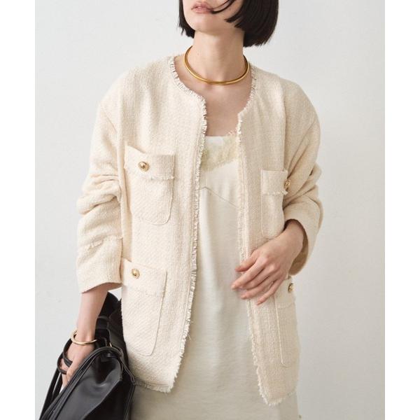 『タイムセール実施中』ZOZO問い合わせ番号:101728425ショップ:LOUNGEDRESS，ラウンジドレスブランド:LOUNGEDRESS，ラウンジドレス商品名:ファンシーツイードジャケットカテゴリ:ジャケット/アウター>ノーカ...