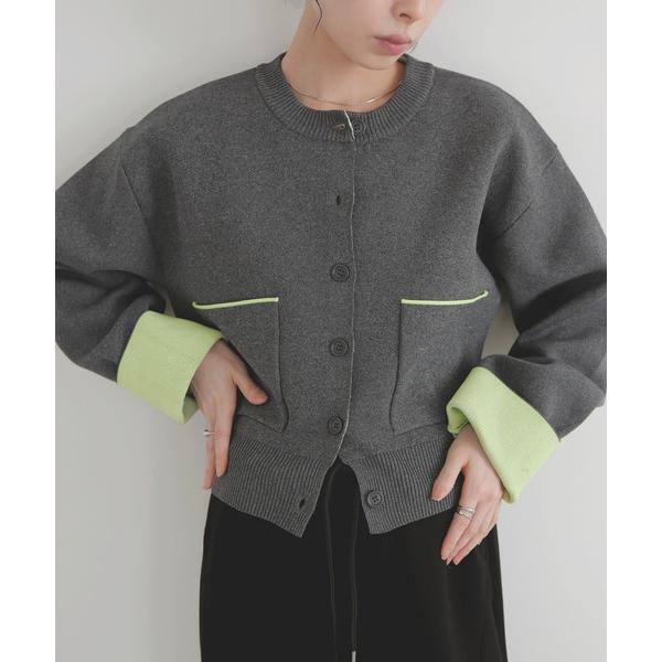 ZOZO問い合わせ番号:101729089ショップ:LIAN，リアンブランド:LIAN，リアン商品名:バイカラーニットカーディガンカテゴリ:トップス>カーディガン/ボレロブランド品番:243-841L1012素材:ポリエステル　100...