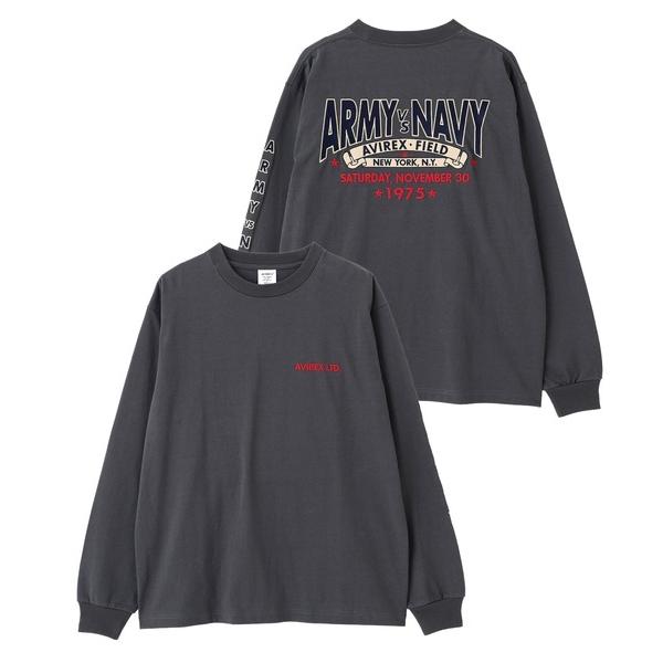 ZOZO問い合わせ番号:101761144ショップ:AVIREX，アヴィレックスブランド:AVIREX，アヴィレックス商品名:ARMY VS NAVY GAME DAY L/S T-SHIRT /  アーミーVSネイビー ゲームデイ 長袖T...