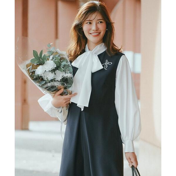 ZOZO問い合わせ番号:101761210ショップ:UNFILO，アンフィーロブランド:UNFILO，アンフィーロ商品名:【取り外し可能なボウタイ付き/セレモニー】2WAY ボウタイブラウスカテゴリ:トップス>シャツ/ブラウスブランド...