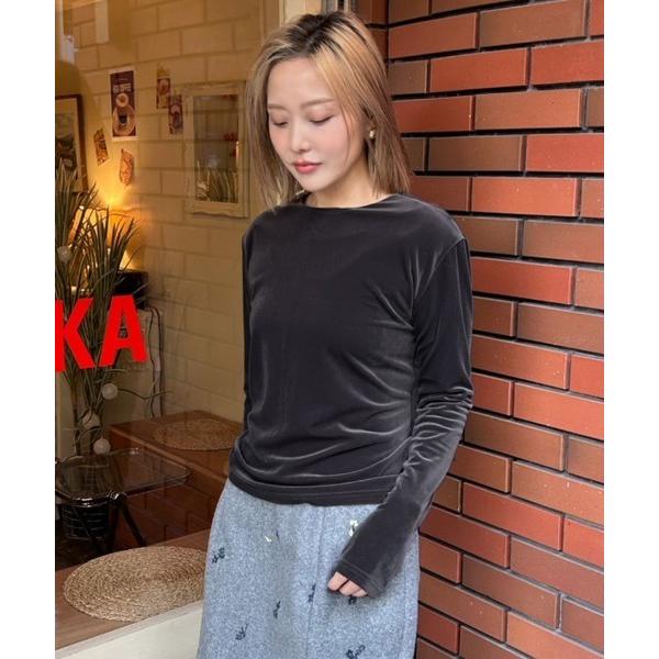 ZOZO問い合わせ番号:101762301ショップ:DONOBAN，ドノバンブランド:DONOBAN，ドノバン商品名:ベロアトップスカテゴリ:トップス>Tシャツ/カットソーブランド品番:dzl512lt1500素材:ポリエステル 92...