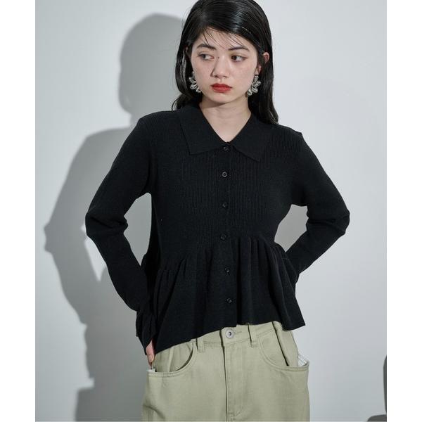 ZOZO問い合わせ番号:101762524ショップ:Auntie Rosa，アンティローザブランド:THE YOn，ザヨン商品名:ペプラムリブニットポロカーディガンカテゴリ:トップス>カーディガン/ボレロブランド品番:TY000003...