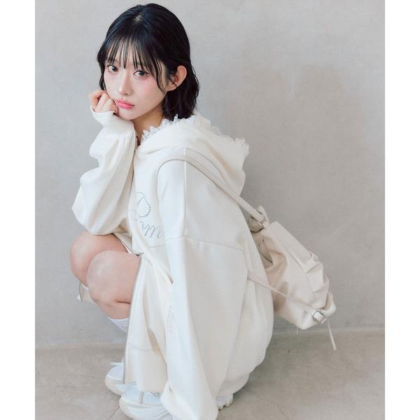 ZOZO問い合わせ番号:101762627ショップ:OLIVE des OLIVE，オリーブ デ オリーブブランド:OLIVE des OLIVE，オリーブデオリーブ商品名:ロゴ入りレースパーカーカテゴリ:トップス>パーカーブランド品...