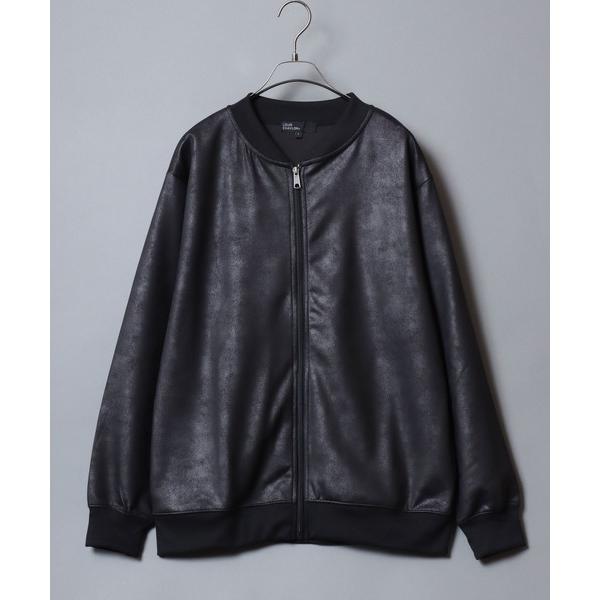 『タイムセール実施中』ZOZO問い合わせ番号:101763933ショップ:ANPAS，アンパスブランド:ANPAS，アンパス商品名:Faux Leather-Style Light Jacket/PUレザー風ブルゾン フェイクレザー加工ジャ...