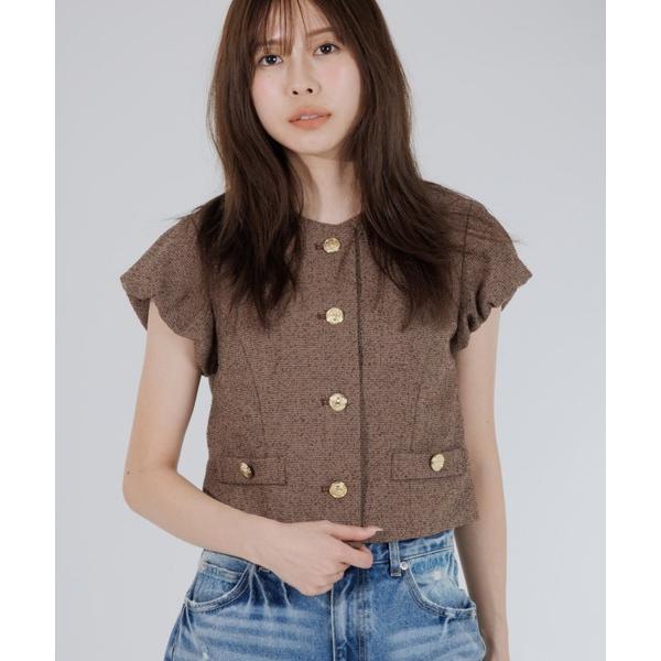 ZOZO問い合わせ番号:101764005ショップ:SENEE，セニーブランド:SENEE，セニー商品名:tweed balloon sleeve jacket（ツイードバルーンスリーブジャケット）カテゴリ:ジャケット/アウター>ノー...