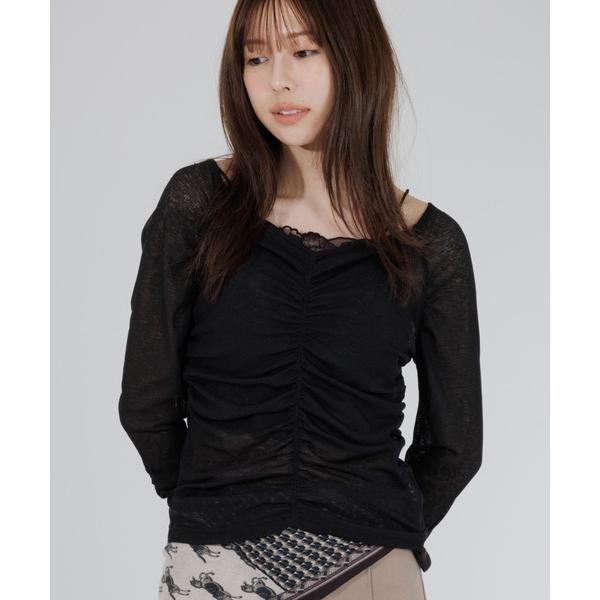 ZOZO問い合わせ番号:101764068ショップ:SENEE，セニーブランド:SENEE，セニー商品名:drape sheer 2way tops（ドレープシアー2wayトップス）カテゴリ:トップス>Tシャツ/カットソーブランド品番...