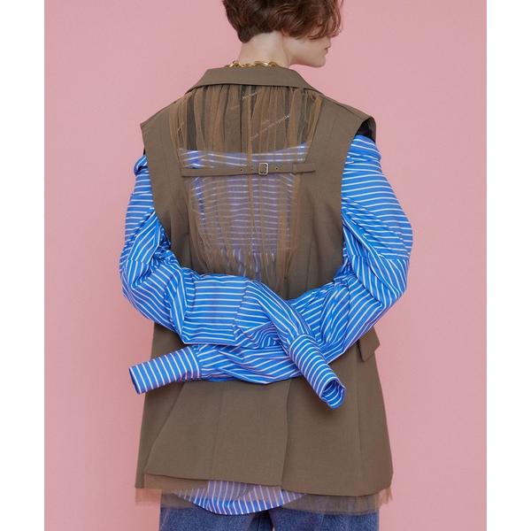 『タイムセール実施中』参考価格：28，600円発売時期：2023年08月コンディション：A（使用感なし）数回使用した程度で使用感が感じられないアイテム参考商品名：Back Tulle Gilet/バックチュールジレ【MAISON SPECI...