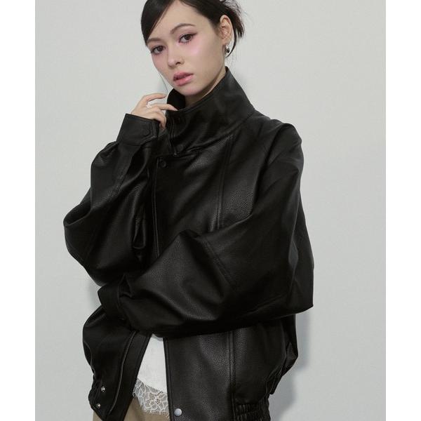 『タイムセール実施中』ZOZO問い合わせ番号:101786588ショップ:ENVYM，アンビーブランド:ENVYM，アンビー商品名:スタンドカラー レザー オーバーサイズ ジャケット【2026年春新作】カテゴリ:ジャケット/アウター>...