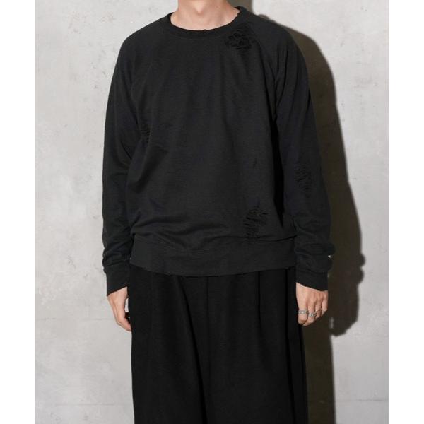 ZOZO問い合わせ番号:101796127ショップ:C.E.L.STORE，セルストアブランド:THRIFTY LOOK，スリフティールック商品名:THRIFTY LOOK / スリフティールック WORN-OUT RAGLAN CREW ...