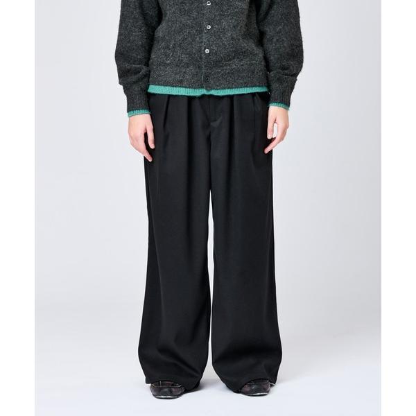 ZOZO問い合わせ番号:101796322ショップ:epnok，エプノックブランド:WETTEMPT，ウィテンプト商品名:FLANNEL WIDE 2 TUCK SLACKS / フランネルワイドツータックスラックスカテゴリ:パンツ>...