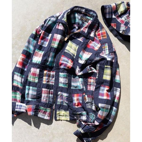 ZOZO問い合わせ番号:101796422ショップ:BEAMS MEN，ビームス メンブランド:BEAMS PLUS，ビームスプラス商品名:Short Blouson Window Patchwork Madrasカテゴリ:ジャケット/アウ...