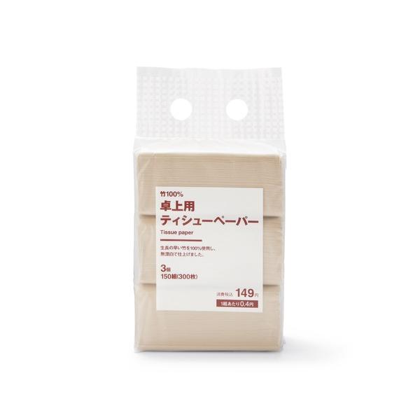 ZOZO問い合わせ番号:101797643ショップ:無印良品，ムジルシリョウヒンブランド:無印良品，ムジルシリョウヒン商品名:竹１００％卓上用ティシューペーパー　３個　１５０組（３００枚）カテゴリ:インテリア>掃除グッズブランド品番:...