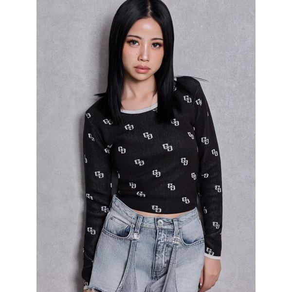 ZOZO問い合わせ番号:101798340ショップ:GYDA，ジェイダブランド:GYDA，ジェイダ商品名:GG patternタイトニットトップスカテゴリ:トップス>ニット/セーターブランド品番:072612600501素材:アクリル...