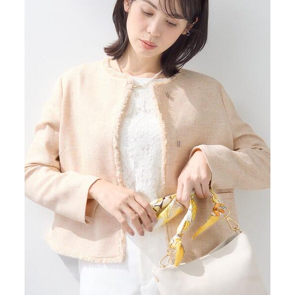 ZOZO問い合わせ番号:101798668ショップ:INDIVI，インディヴィブランド:INDIVI，インディヴィ商品名:【軽量／セレモニー／SETUP可能】ストレッチツイードジャケットカテゴリ:ジャケット/アウター>ノーカラージャケ...