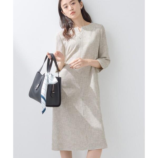 『タイムセール実施中』ZOZO問い合わせ番号:101798677ショップ:INDIVI，インディヴィブランド:INDIVI，インディヴィ商品名:【軽量／SETUP可能】ストレッチツイードAラインワンピースカテゴリ:ワンピース/ドレス>...