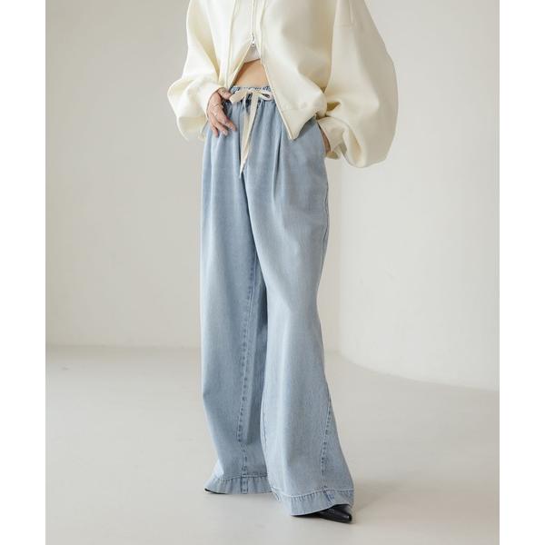 ZOZO問い合わせ番号:101798908ショップ:LOWRYS FARM，ローリーズファームブランド:LOWRYS FARM，ローリーズファーム商品名:イージーバギーデニム　601067カテゴリ:パンツ>デニムパンツブランド品番:6...