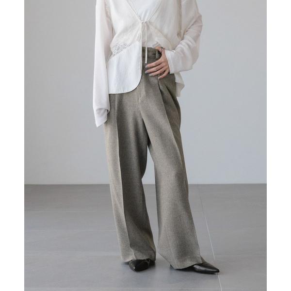 『セール実施中』ZOZO問い合わせ番号:101798938ショップ:LOWRYS FARM，ローリーズファームブランド:LOWRYS FARM，ローリーズファーム商品名:メランジツイルワイドパンツ　589177カテゴリ:パンツ>デニム...