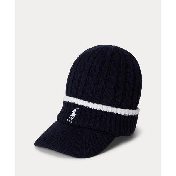 『セール実施中』ZOZO問い合わせ番号:101799298ショップ:RLX GOLF，アールエルエックス ゴルフブランド:POLO GOLF，ポロ ゴルフ商品名:ロゴ ケーブルニット キャップカテゴリ:帽子>キャップブランド品番:WA...