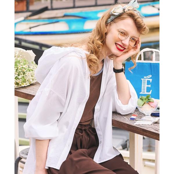 『タイムセール実施中』ZOZO問い合わせ番号:101830548ショップ:BONLECILL，ボンルシールブランド:BONLECILL，ボンルシール商品名:【UVカット率97%】ライトシアーギャザー 涼しげ オーバーフーディーシャツパーカー...