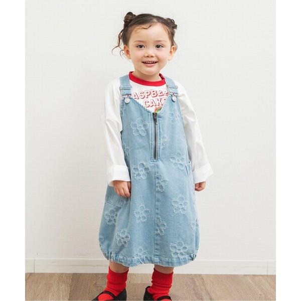 ZOZO問い合わせ番号:101830881ショップ:F.O.Online Store，エフオーオンラインストアブランド:BREEZE，ブリーズ商品名:フラワーデニムジャンスカカテゴリ:ワンピース/ドレス>ジャンパースカートブランド品番...