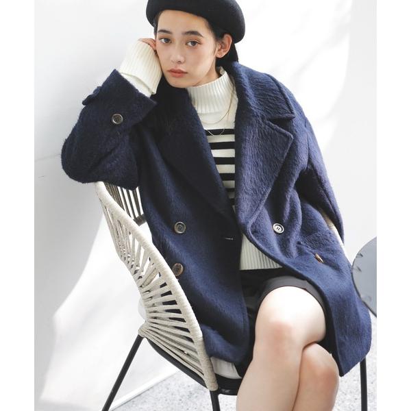 『セール実施中』参考価格：14，080円発売時期：2024年09月コンディション：B（目立つ使用感なし）使用感が少ない、または気にならないアイテム全体的：色あせ全体的：毛玉参考商品名：シャギーミディ丈Pコート参考品番：2024-B-BVO4...