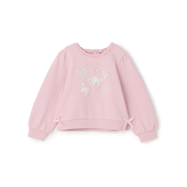 『セール実施中』ZOZO問い合わせ番号:101862987ショップ:NARUMIYA ONLINE，ナルミヤ オンラインブランド:mezzo piano，メゾピアノ商品名:バレエ刺しゅう　トレーナーカテゴリ:トップス>スウェットブラン...