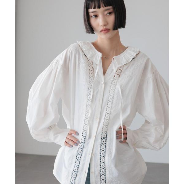 ZOZO問い合わせ番号:101894703ショップ:LOWRYS FARM，ローリーズファームブランド:LOWRYS FARM，ローリーズファーム商品名:レースキリカエフリルブラウス　 597453カテゴリ:トップス>シャツ/ブラウス...