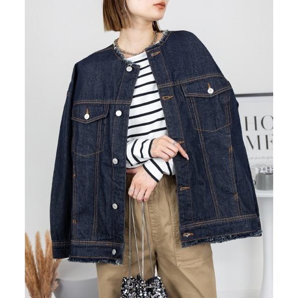 『セール実施中』ZOZO問い合わせ番号:101895594ショップ:Ada.，エイダブランド:RCD，アールシーディー商品名:オーバーサイズ ノーカラーカットオフデニムジャケットカテゴリ:ジャケット/アウター>デニムジャケットブランド...