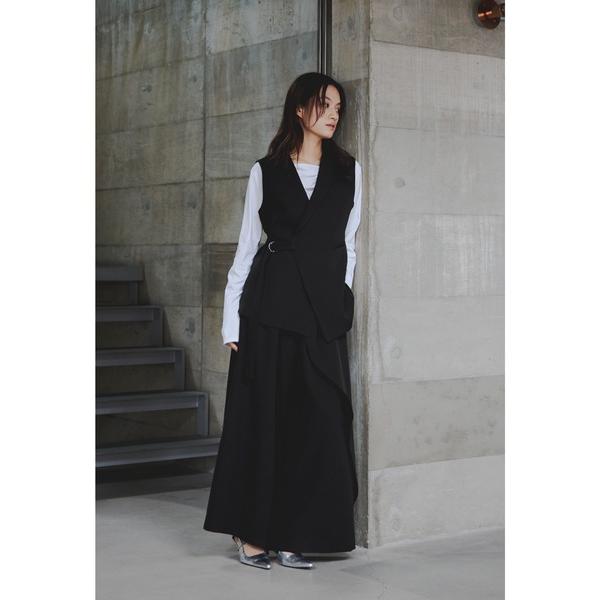 『タイムセール実施中』ZOZO問い合わせ番号:101895679ショップ:bflat，ビーフラットブランド:niana，ニアナ商品名:アシンメトリーサイドベルトジレパンツスーツ 2点セット レディース セットアップ フォーマル セレモニー ...