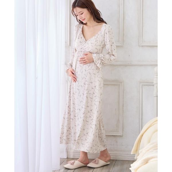ZOZO問い合わせ番号:101895930ショップ:cross marche，クロスマルシェブランド:Rosemadame，ローズマダム商品名:レーヨンベア天竺リボン柄・無地　授乳ブラ付きネグリジェ/ルームワンピースカテゴリ:ママ＆ベビー&...